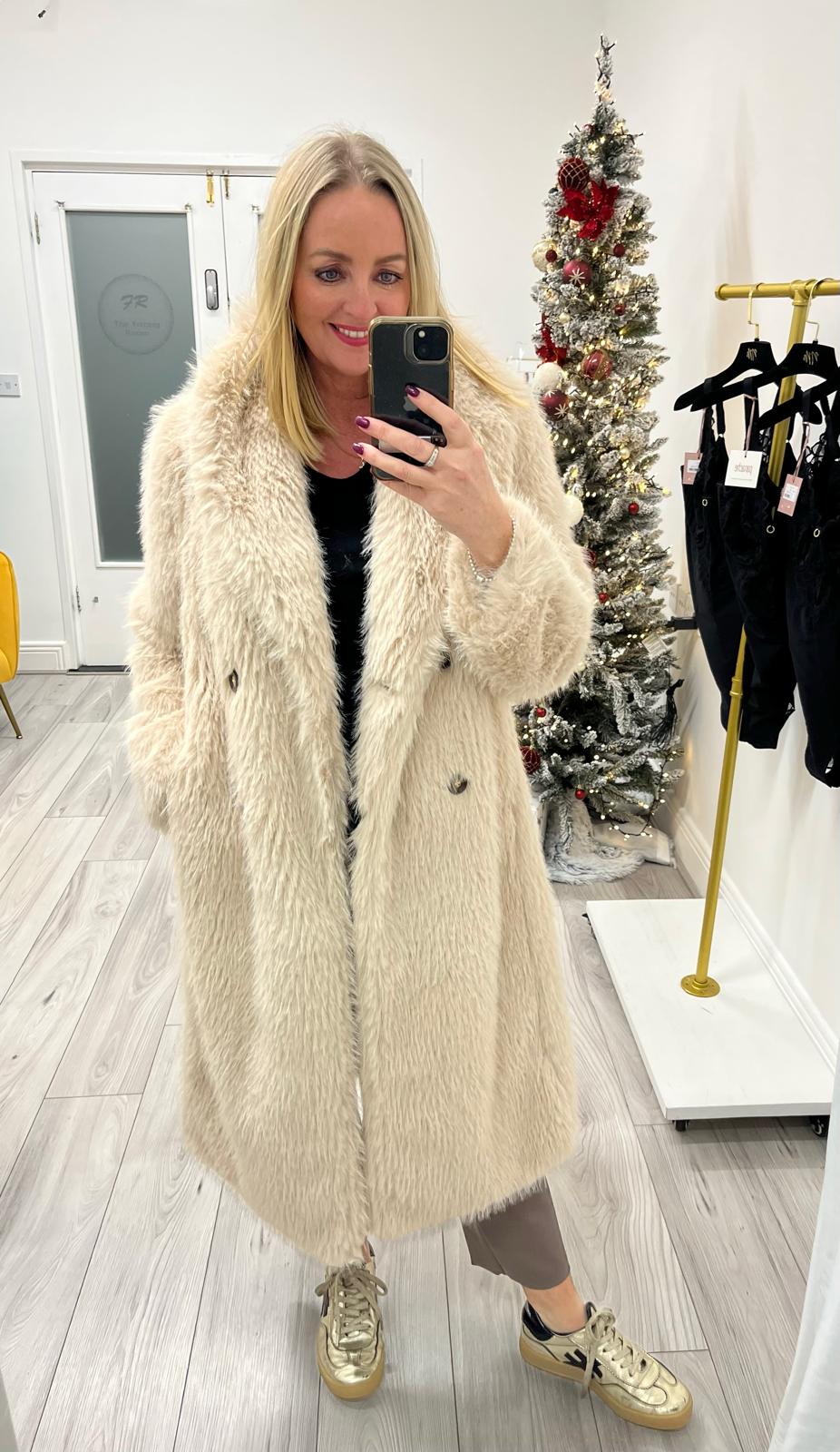 Kay Faux Fur Coat was 189 now 94.50 – New Mood